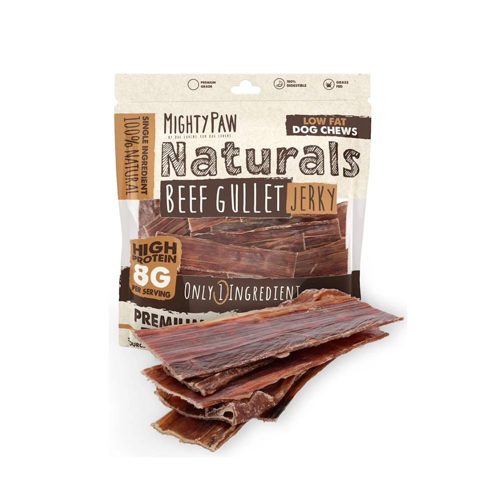 Mighty Paw Naturals Beef Gullet Jerky | All-Natural, Single-Ingredient ...