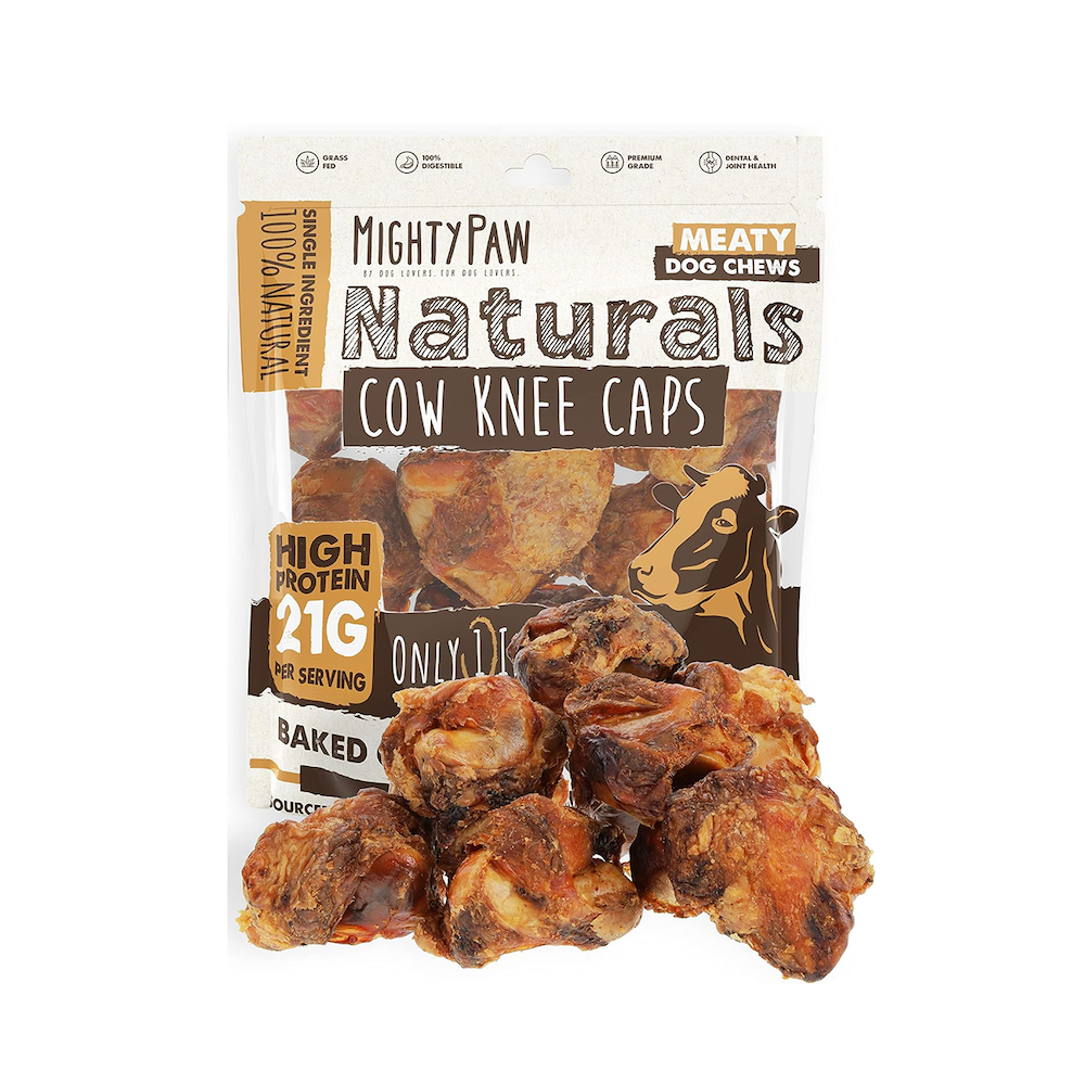 Mighty Paw Cow Kneecap Chews for Dogs | Natural & Meaty Treats