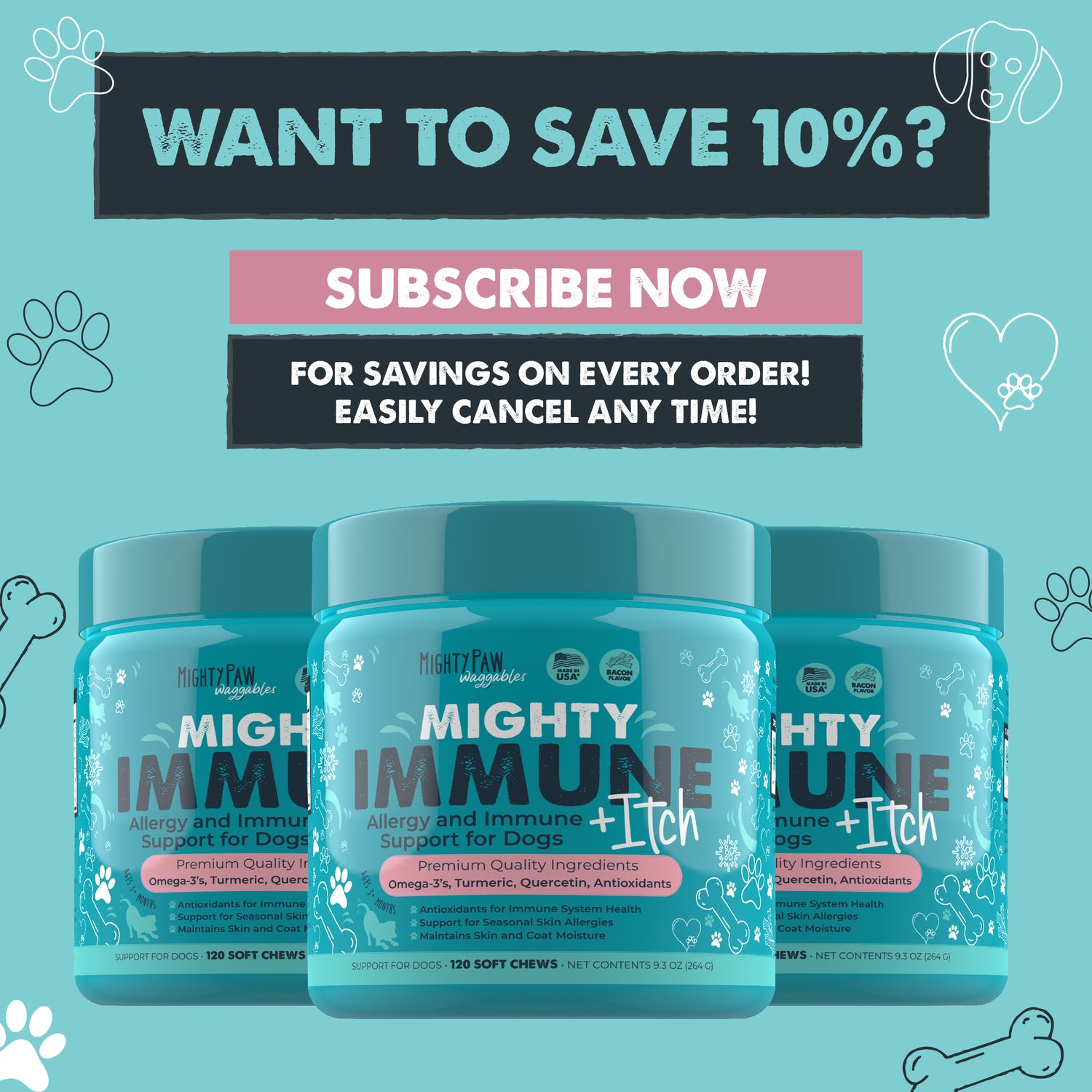 Boost Your Dog's Immune System with Mighty Immune + Itch Chews