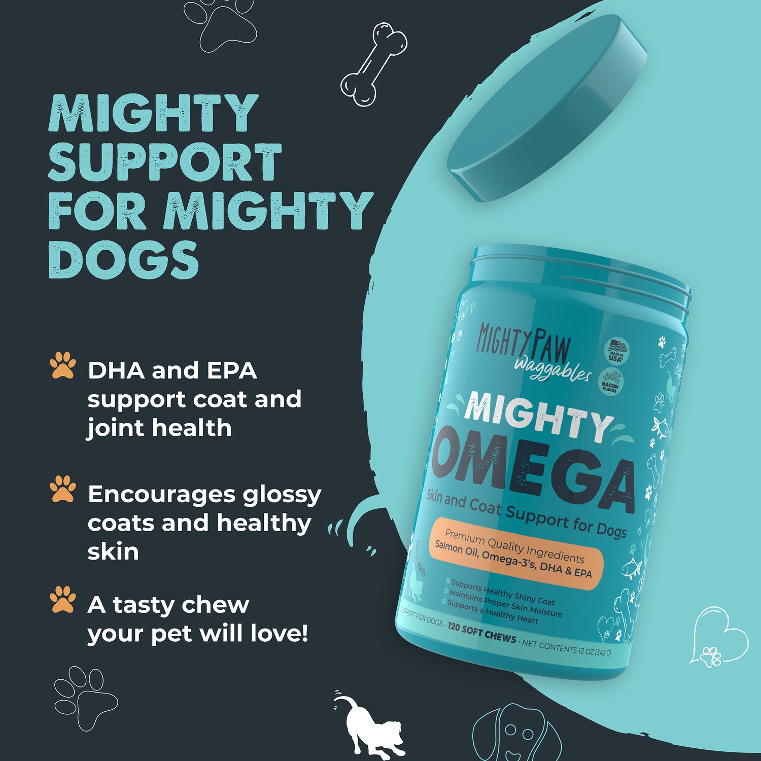 Elevate Your Dog's Health with Mighty Omega Chews