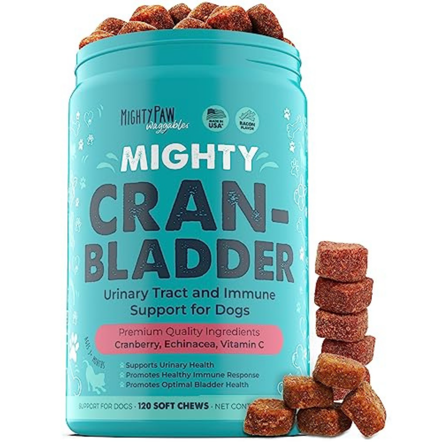 Mighty Cran-Bladder Chews for Dogs – Urinary and Antioxidant Support