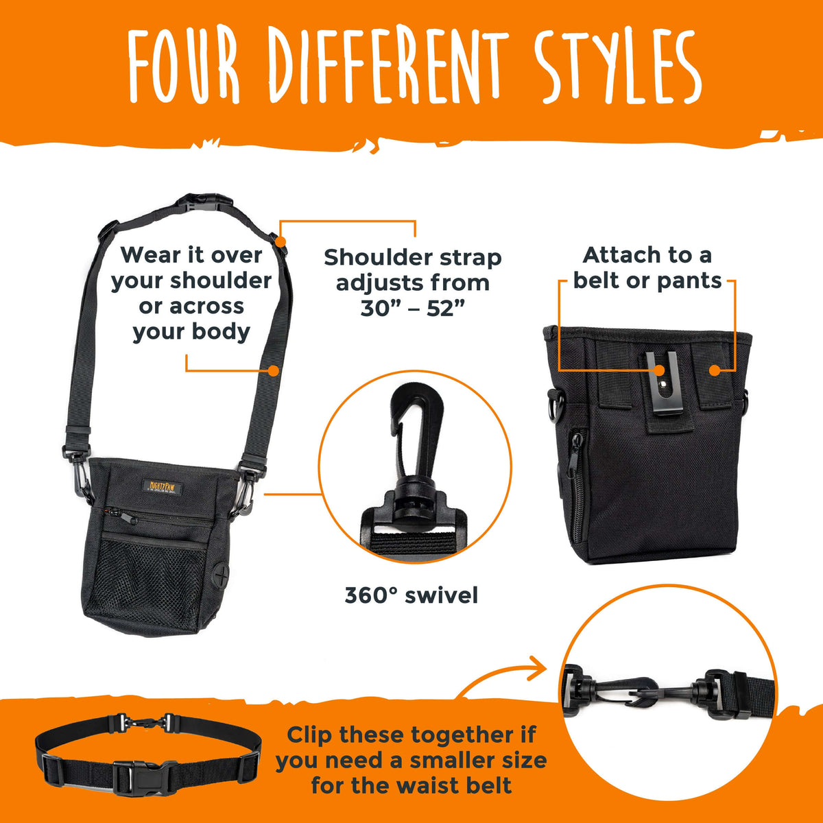 Hands-Free Dog Treat Pouch 2.0 | Multi-Storage Compartments