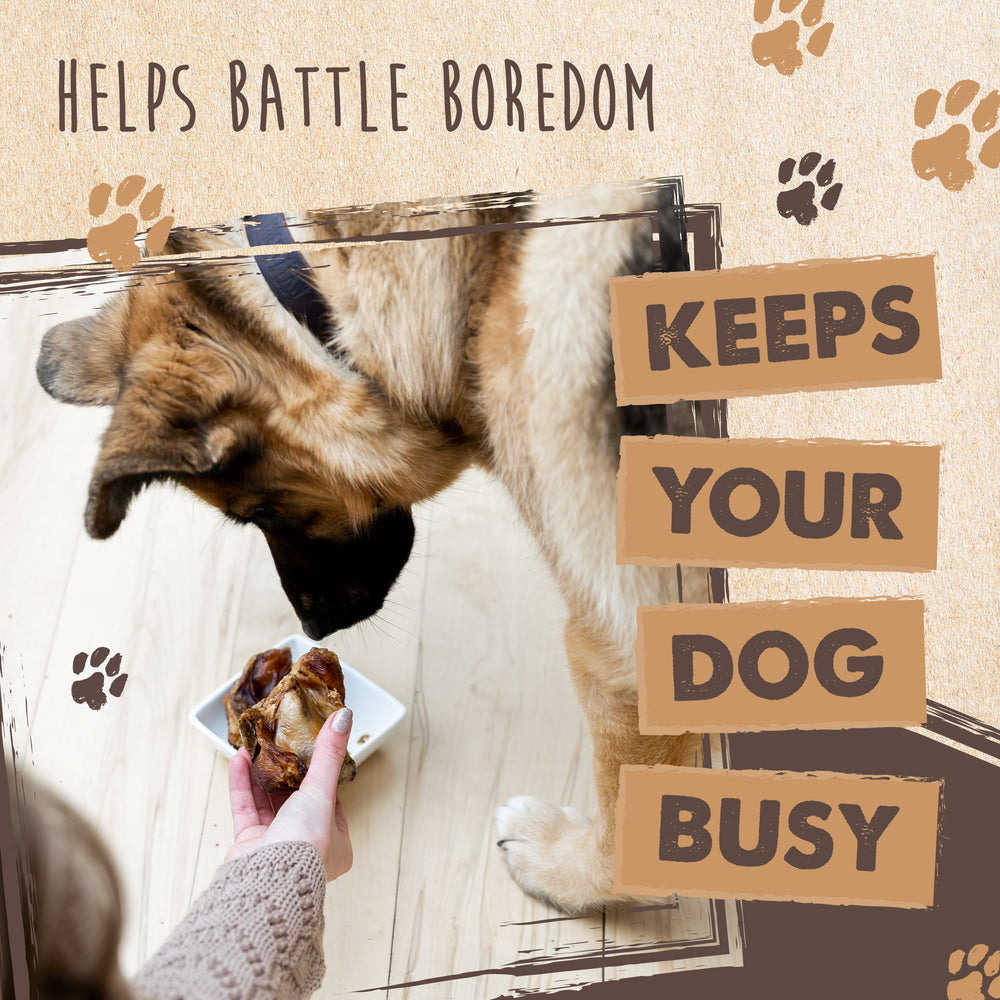 Mighty Paw Cow Kneecap Chews for Dogs | Natural & Meaty Treats