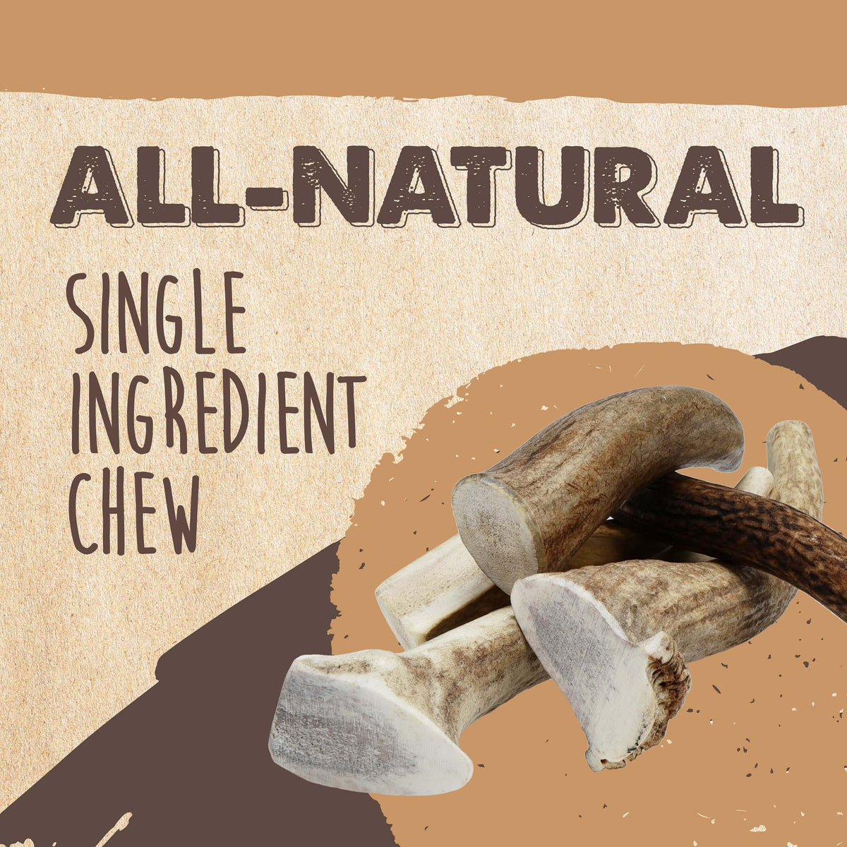 Mighty Paw Naturals Elk Antlers | Long-Lasting Dog Chews for Power Chewers