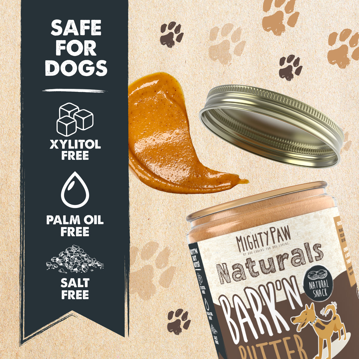 Premium Peanut Butter for Dogs - Bark'n Butter (2 Pack)