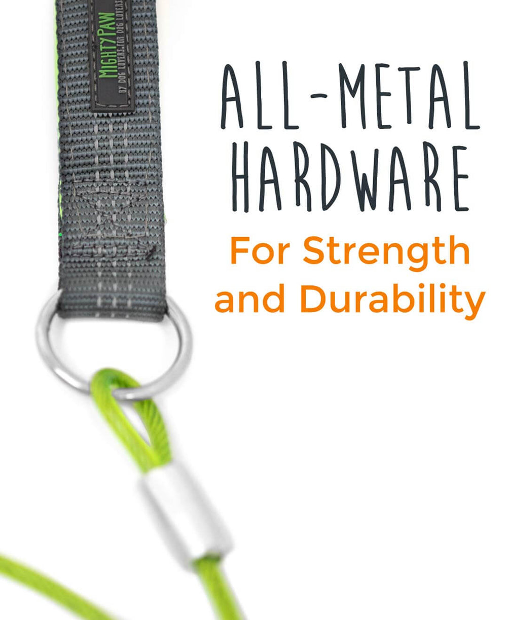 6' Chew Proof Cable Leash - Stainless Steel Cable & Padded Handle